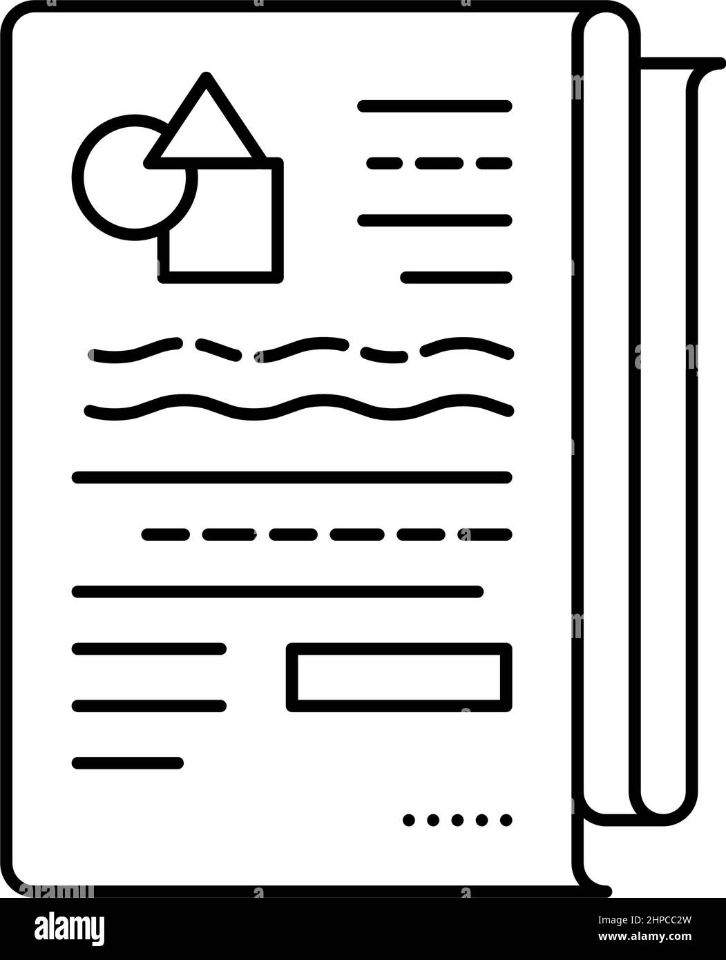 Abstract Report Line Icon Vector Illustration Stock Vector Image And Art