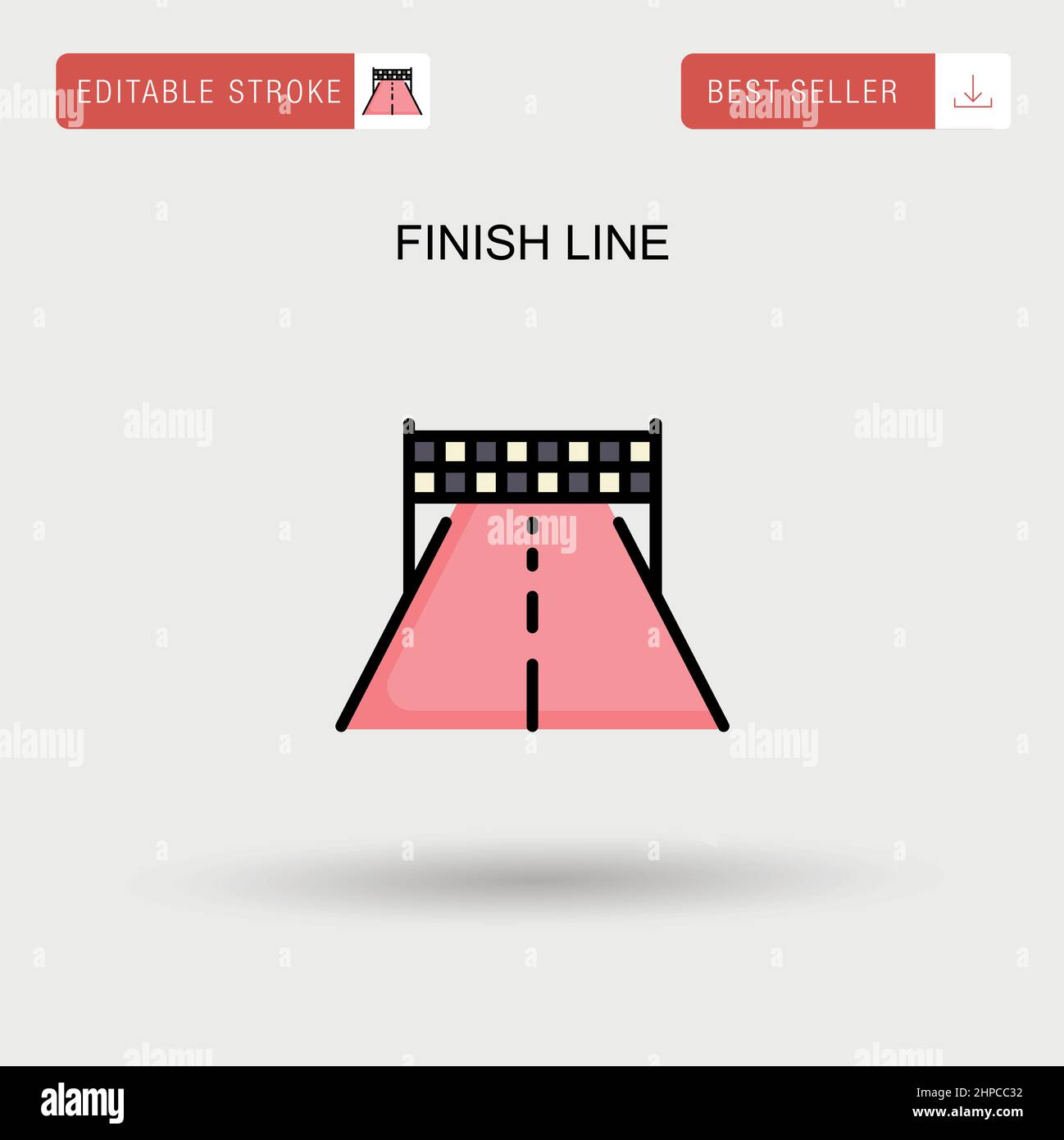 Finish line Simple vector icon Stock Vector Image & Art - Alamy