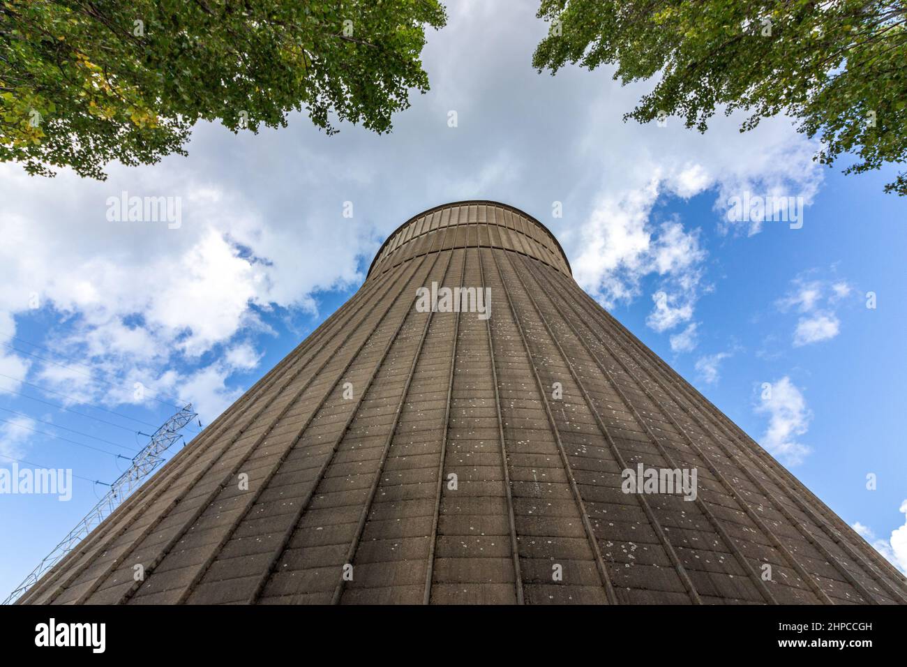 Cooling tower of a nuclear power plant from the outside Stock Photo - Alamy
