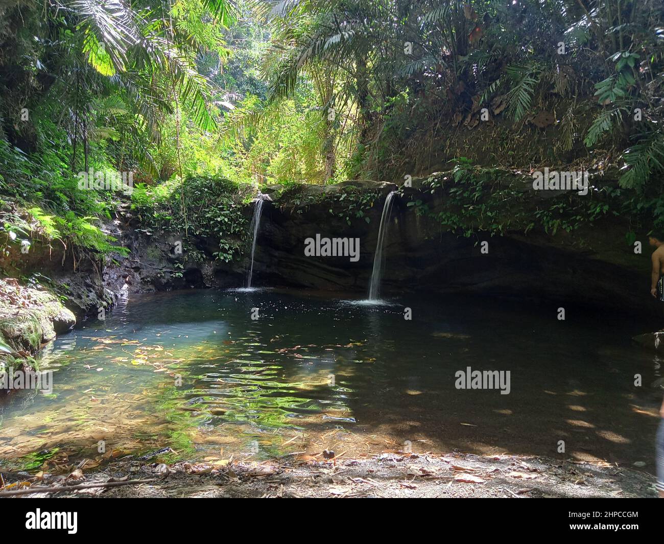 Beautiful view of small waterfalls in ''lihim na batis'' Philippines ...