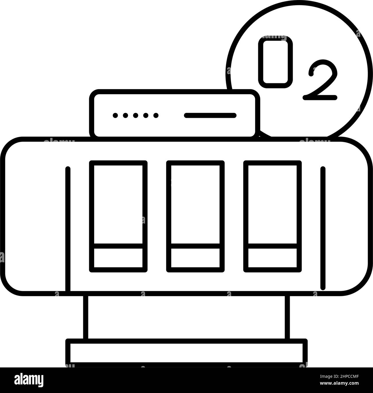 oxygen saturation chamber line icon vector illustration Stock Vector ...