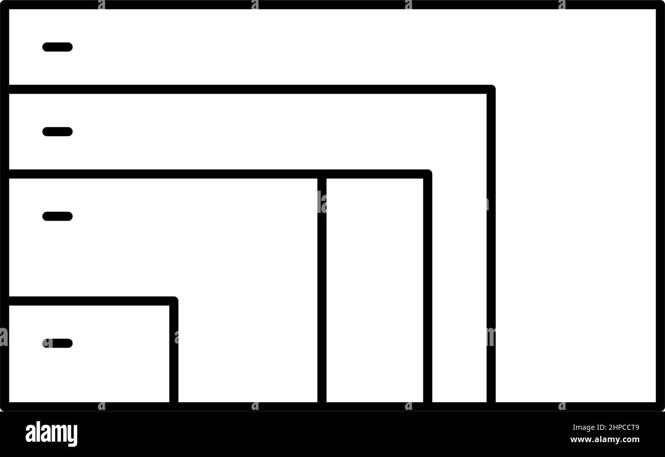 different resolution and diagonal computer monitor line icon vector ...