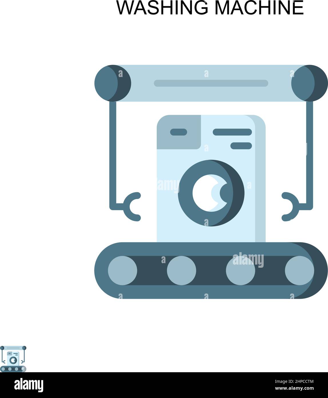 Washing machine Simple vector icon. Illustration symbol design template ...