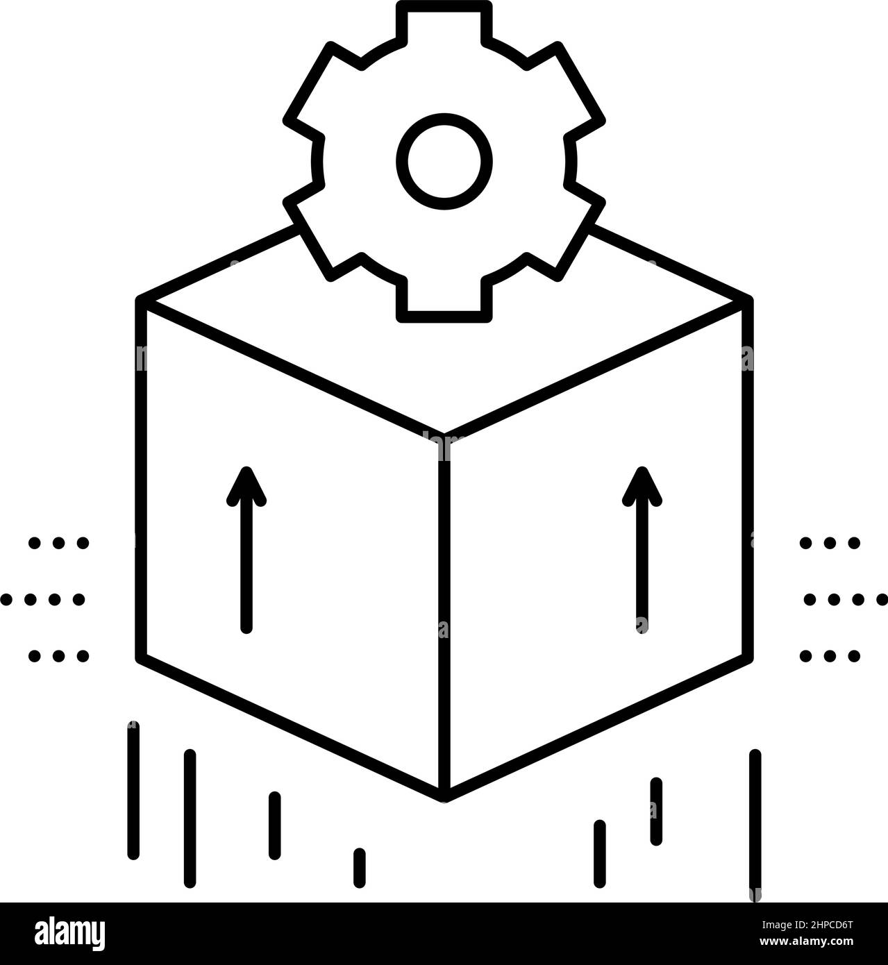 computer soft development line icon vector illustration Stock Vector ...