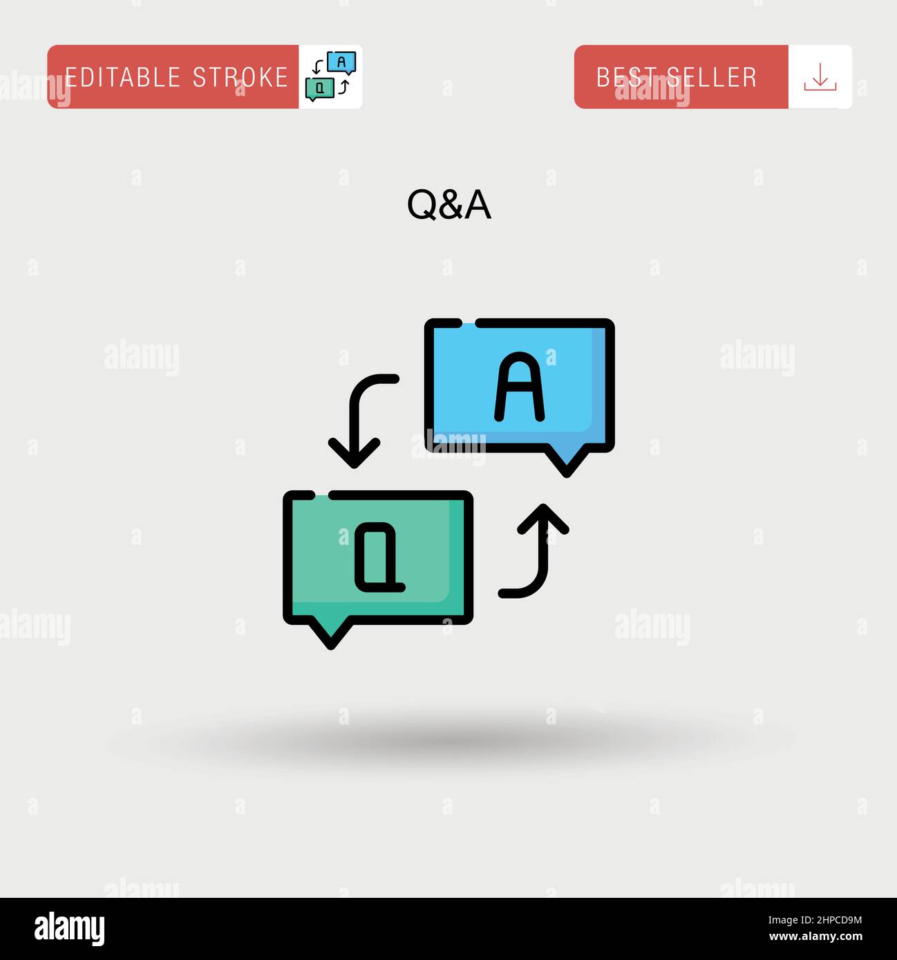 Q&a Simple vector icon Stock Vector Image & Art - Alamy