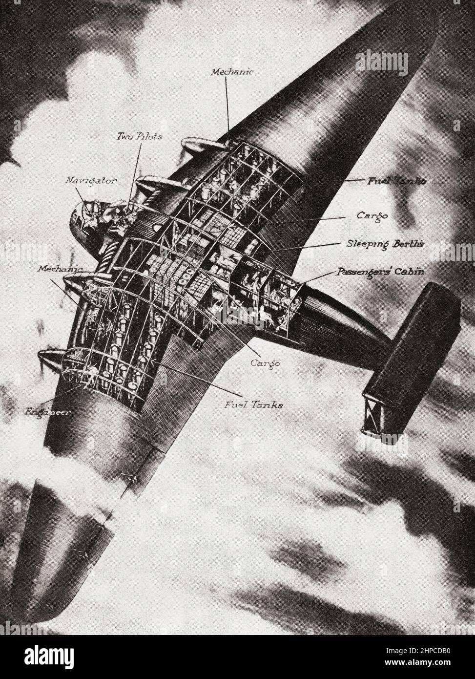 A great monoplane built on the "inhabited wing" principle. In this type ...