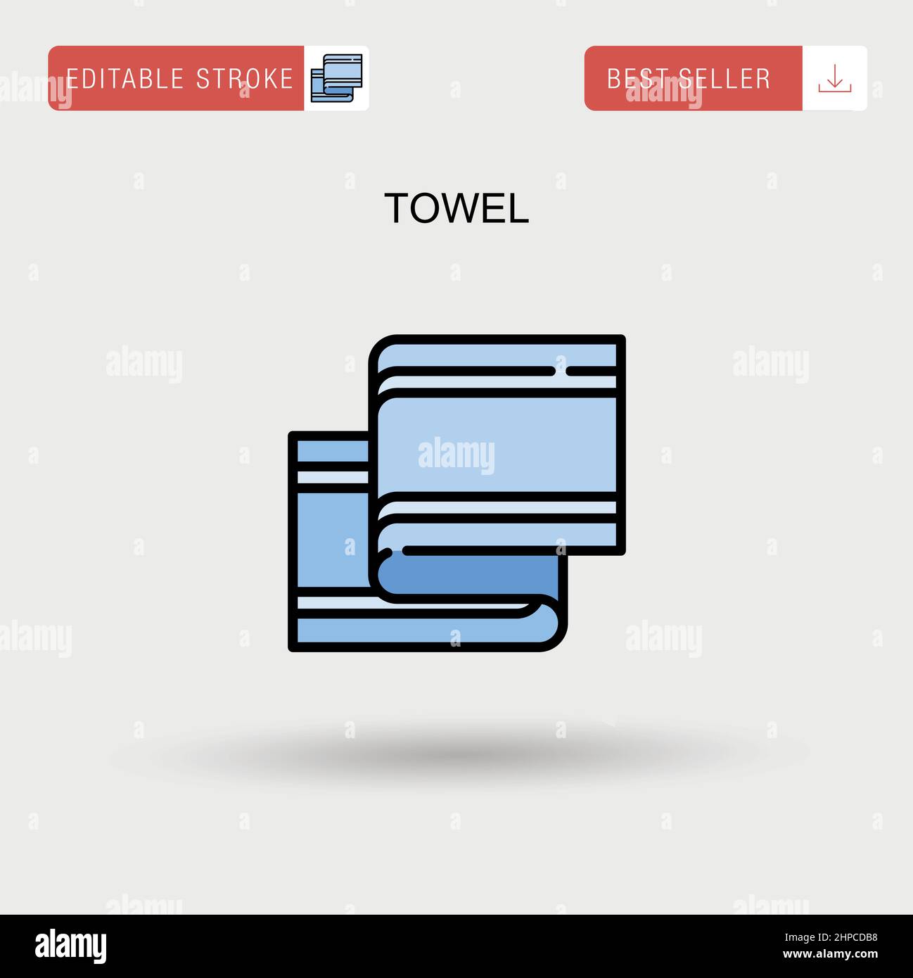 Towel Simple vector icon Stock Vector Image & Art - Alamy