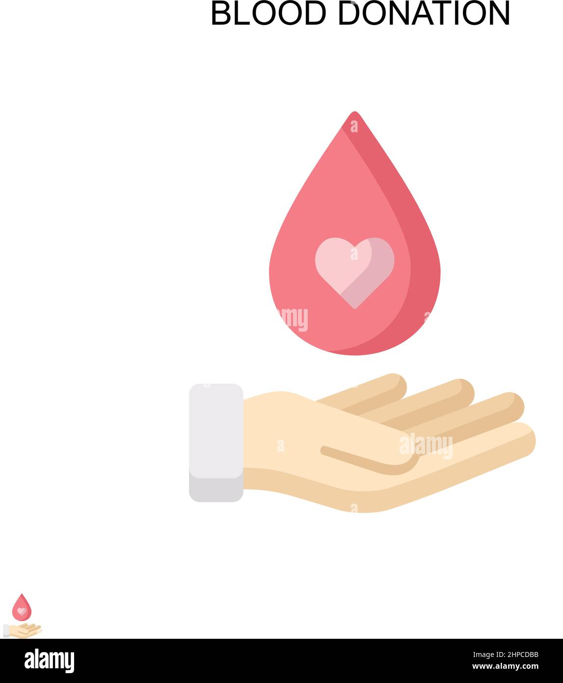 Blood donation Simple vector icon. Illustration symbol design template ...