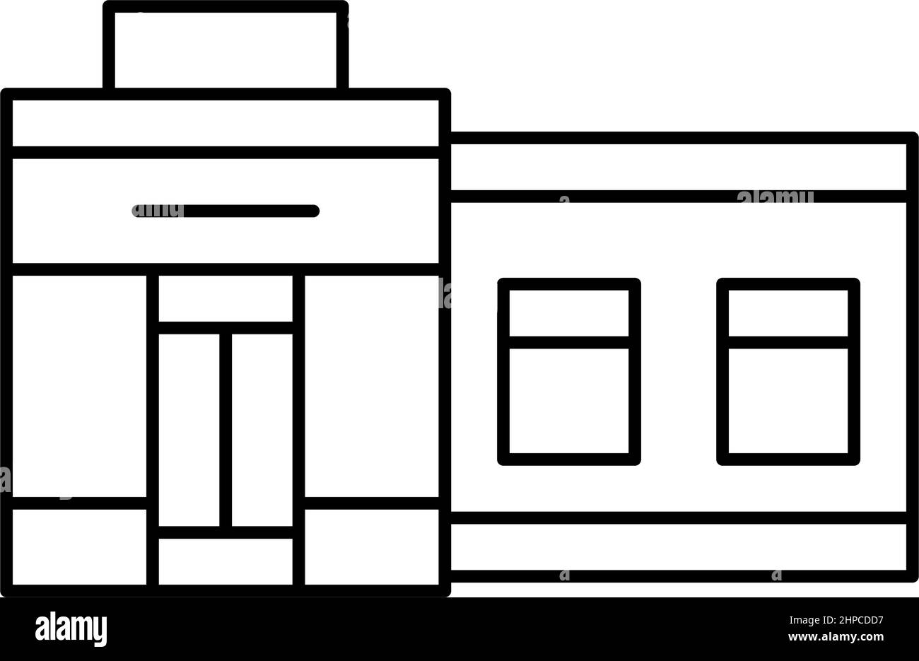 store building line icon vector illustration Stock Vector Image & Art ...