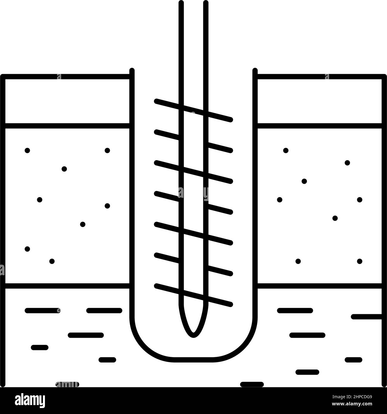 ground drilling line icon vector illustration Stock Vector Image & Art ...