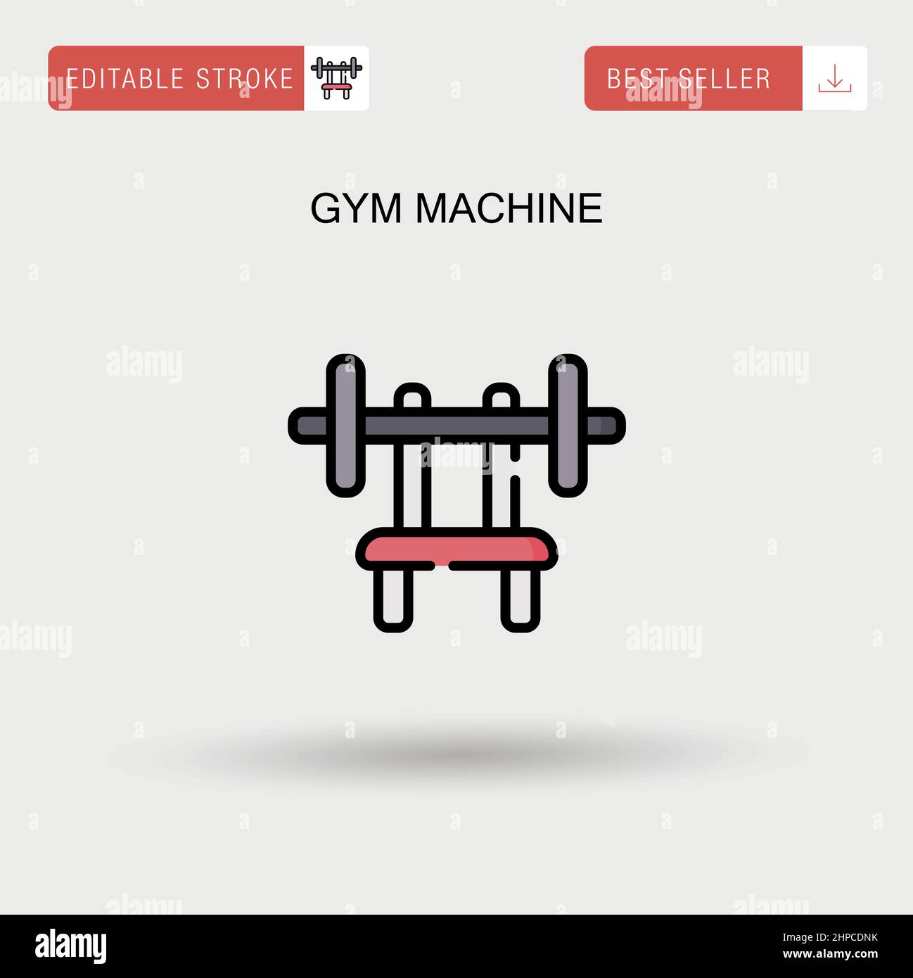 Gym machine Simple vector icon Stock Vector Image & Art - Alamy
