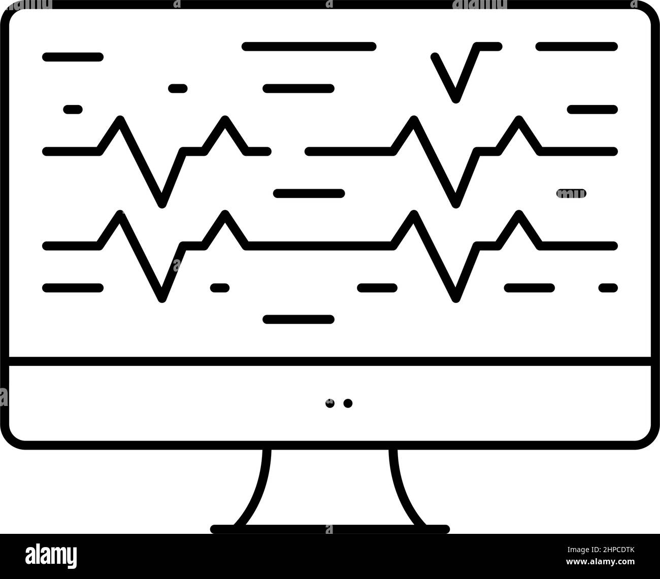 Audio waves computer screen Black and White Stock Photos & Images - Alamy