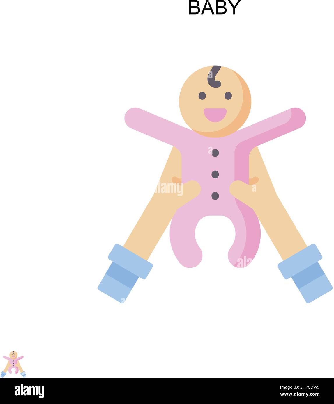 Baby Simple vector icon. Illustration symbol design template for web ...