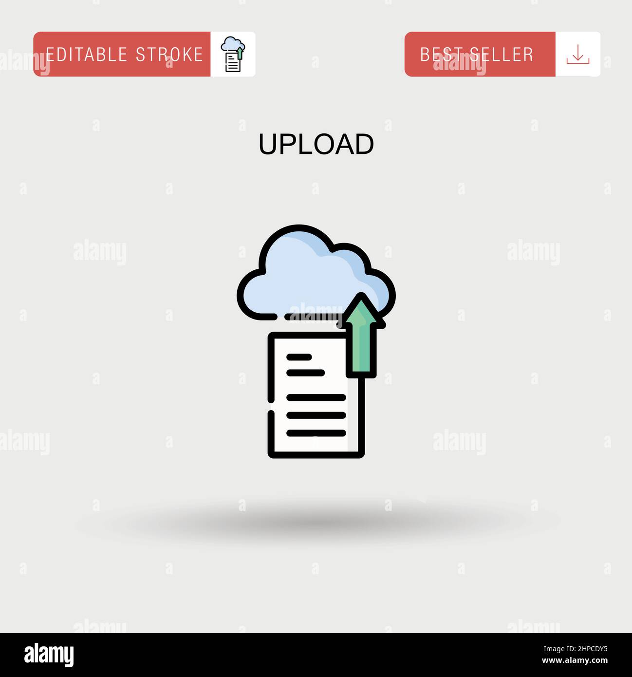 Upload file icon black Stock Vector Images - Alamy