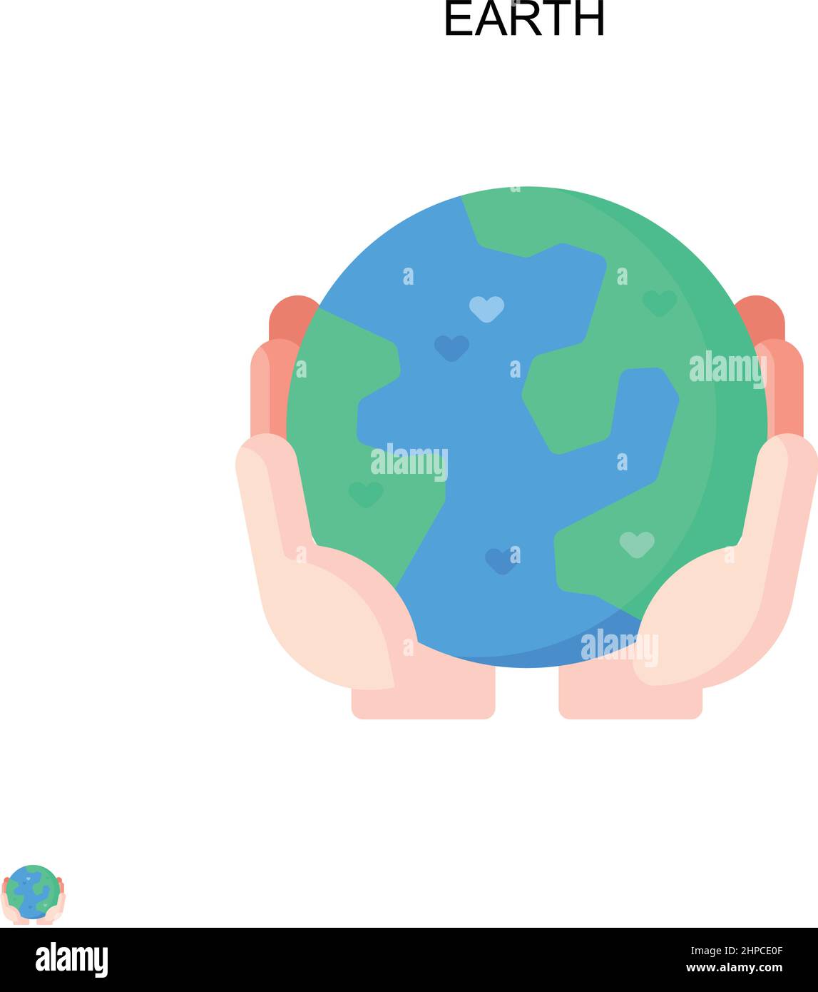 Earth Simple vector icon. Illustration symbol design template for web ...