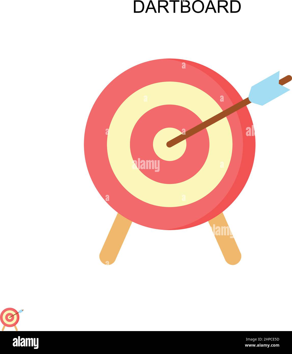 Dartboard Simple vector icon. Illustration symbol design template for ...