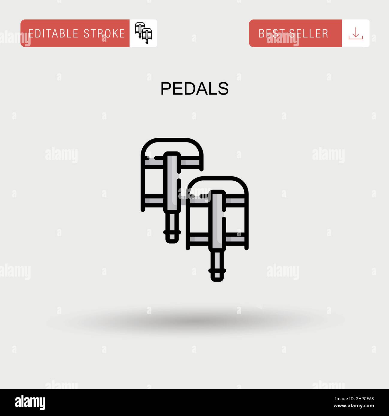 Pedals Simple vector icon Stock Vector Image & Art - Alamy
