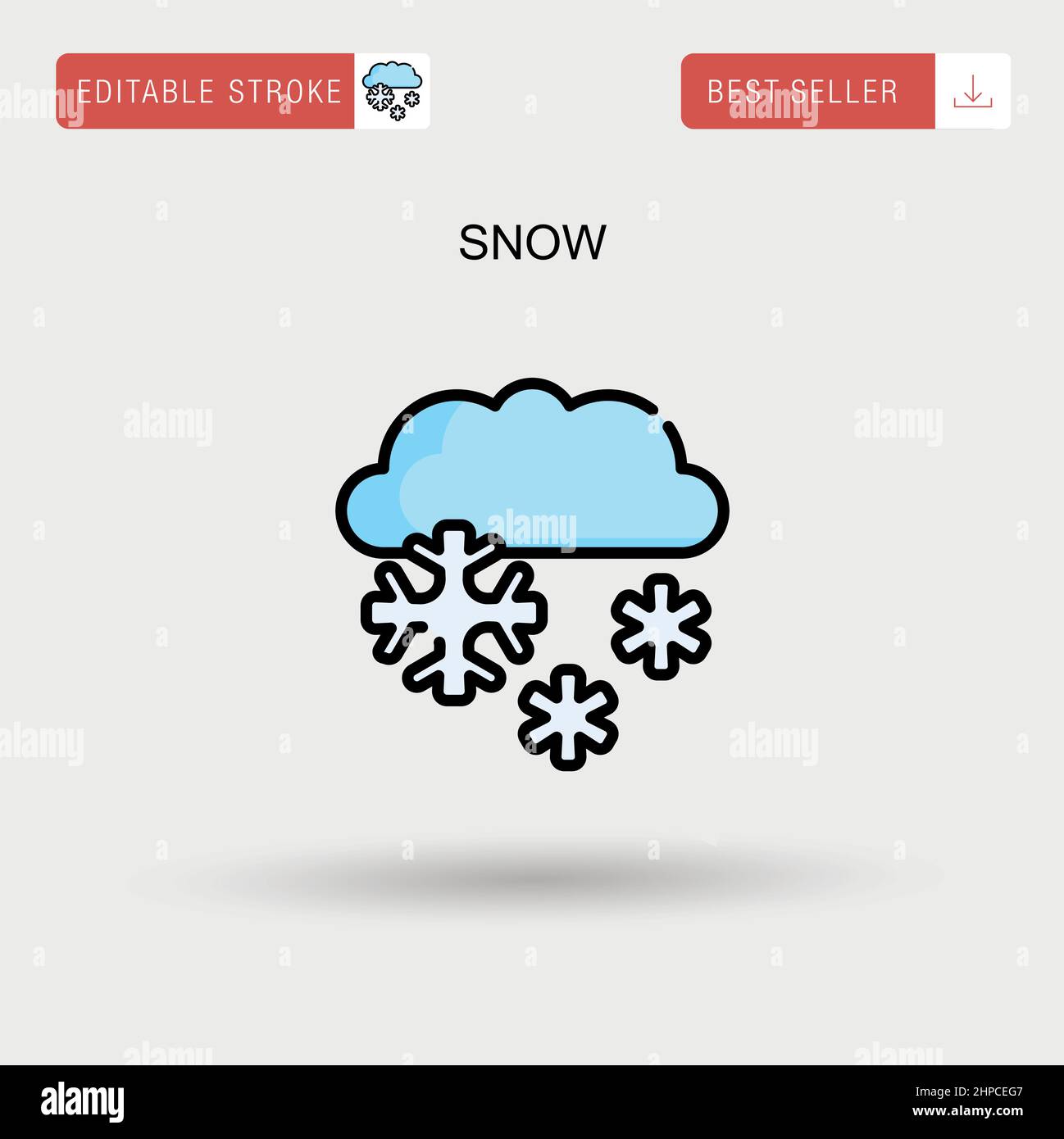 Snow Simple vector icon Stock Vector Image & Art - Alamy
