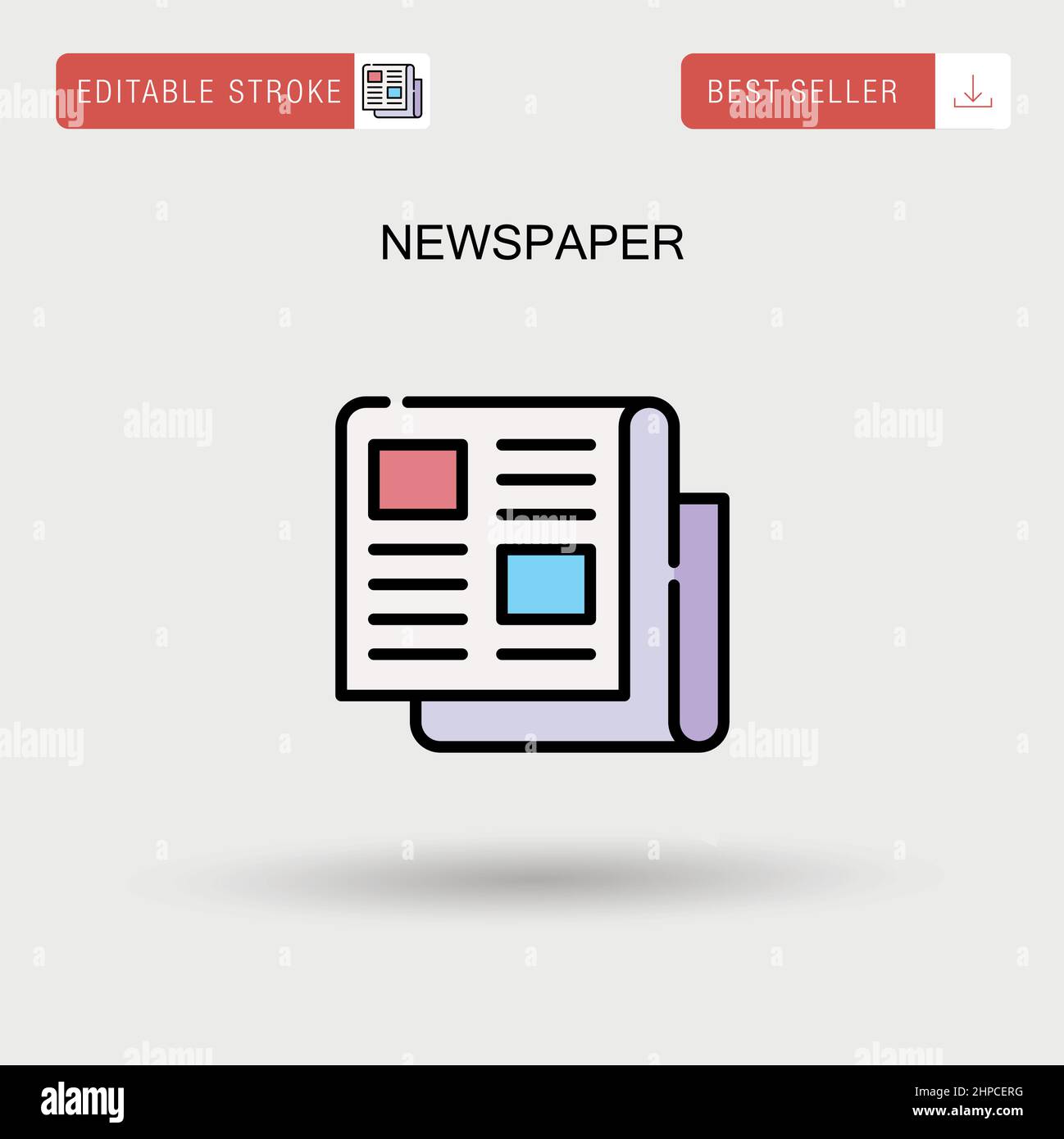 Newspaper Simple vector icon Stock Vector Image & Art - Alamy