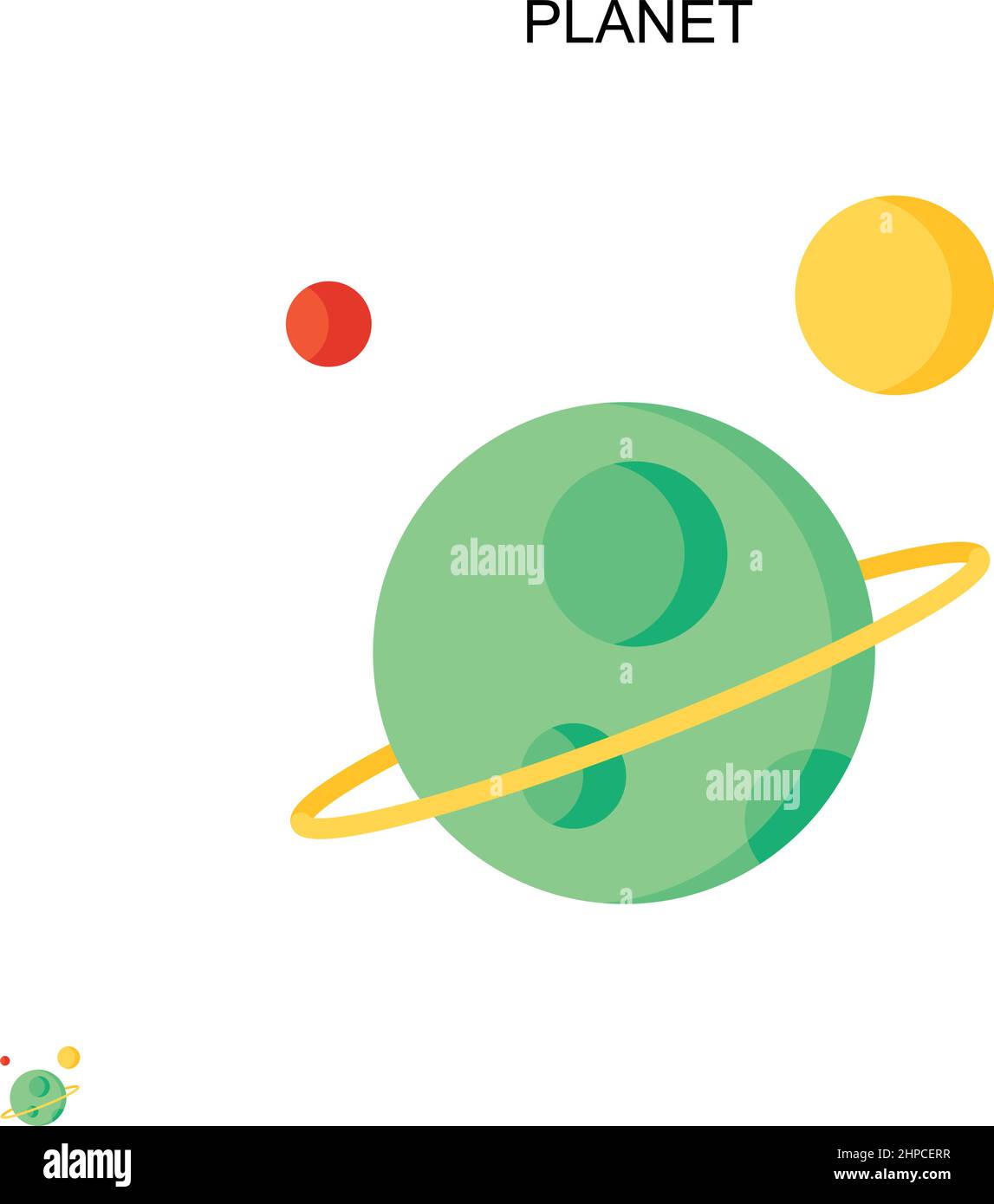 Planet Simple vector icon. Illustration symbol design template for web ...