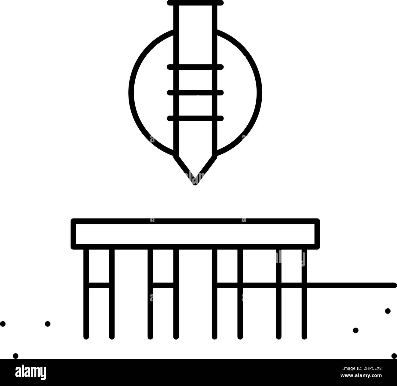 pile screw foundation line icon vector illustration Stock Vector Image ... pile screw foundation line icon vector illustration Stock Vector Image ...