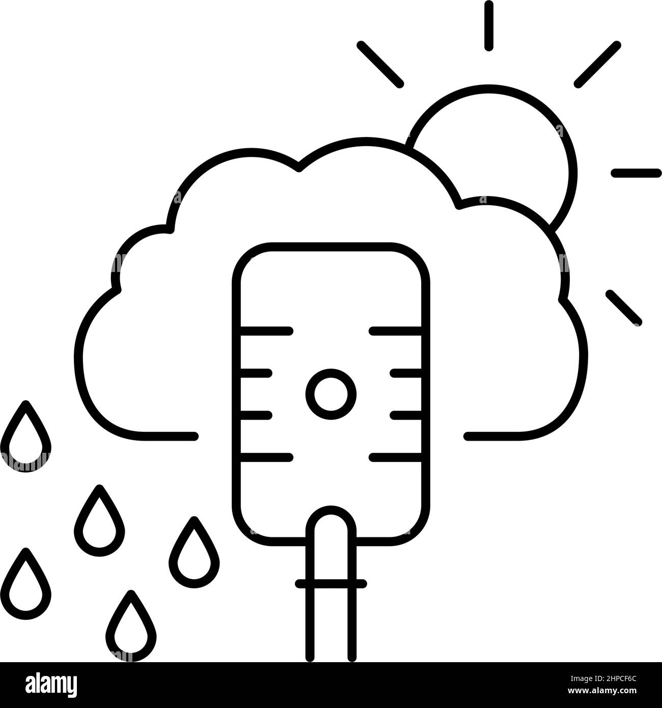 weather radio channel line icon vector illustration Stock Vector Image ...