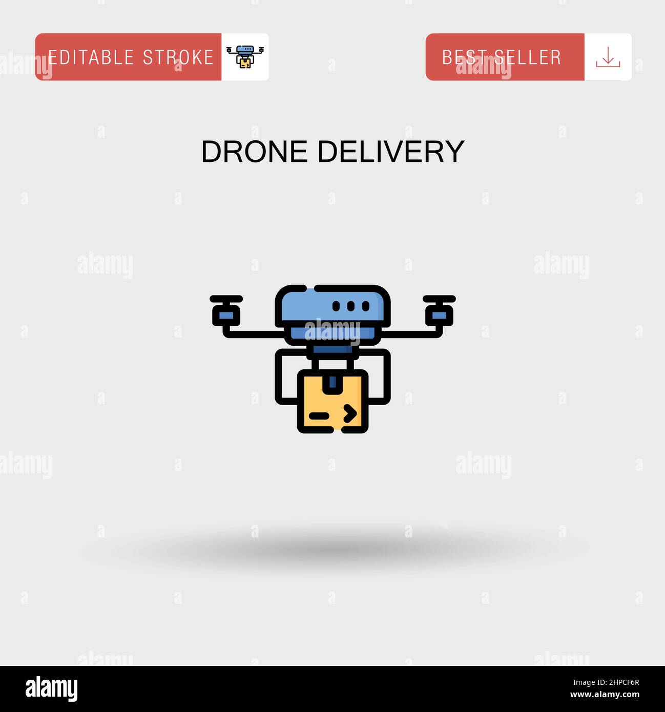 Package delivery drone concept Stock Vector Images - Alamy