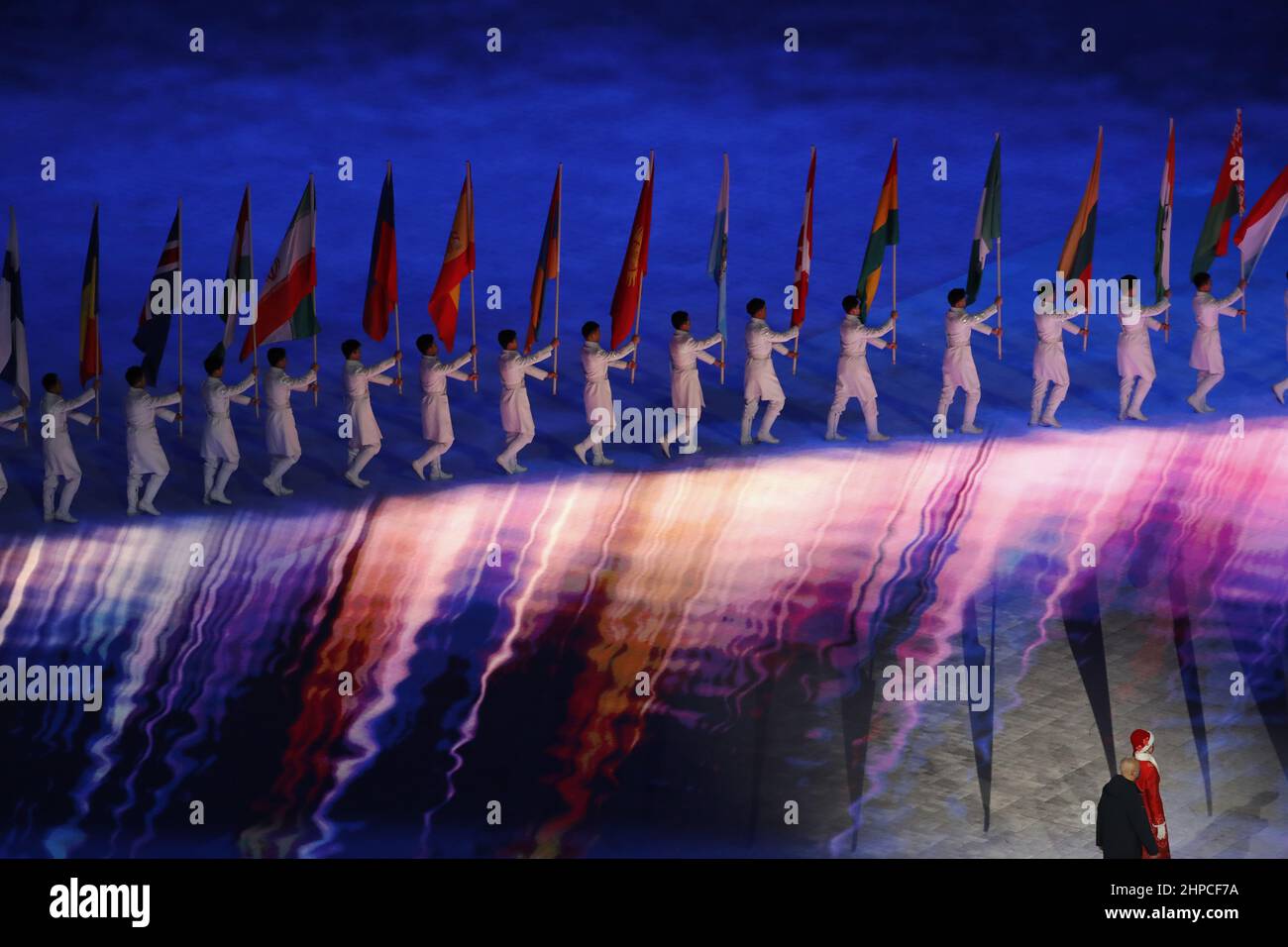 Beijing, Hebei, China. 20th Feb, 2022. Flags of various countries ...