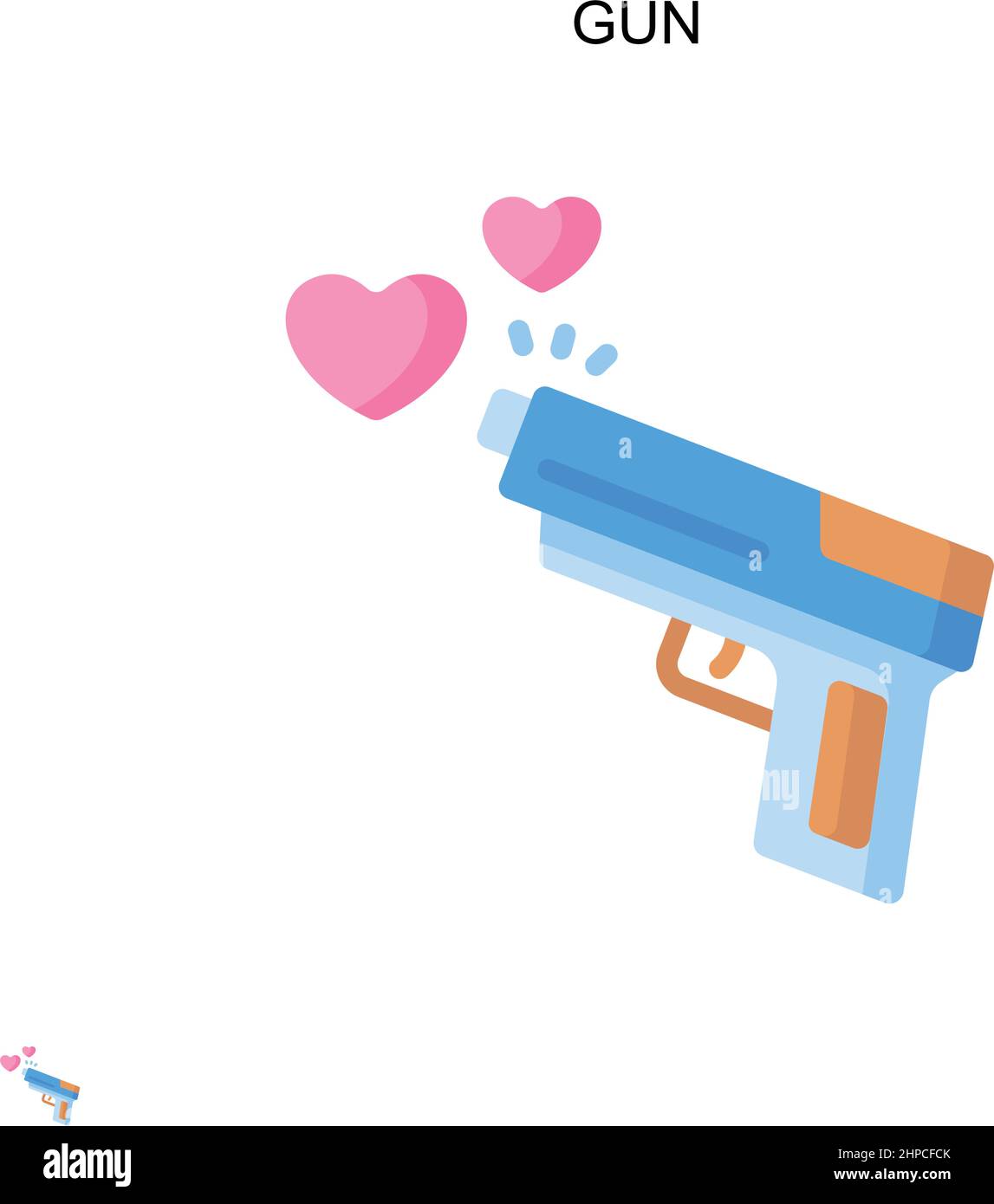 Gun Simple vector icon. Illustration symbol design template for web ...
