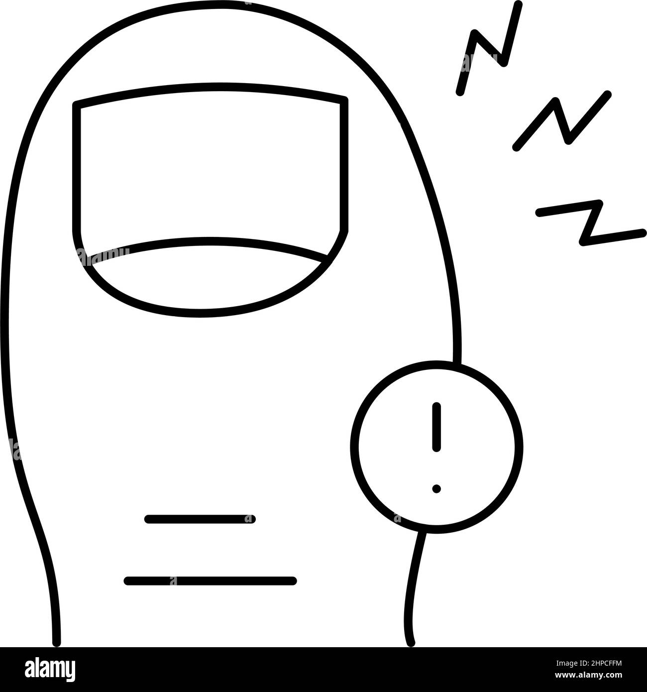 toe pain line icon vector illustration Stock Vector Image & Art - Alamy