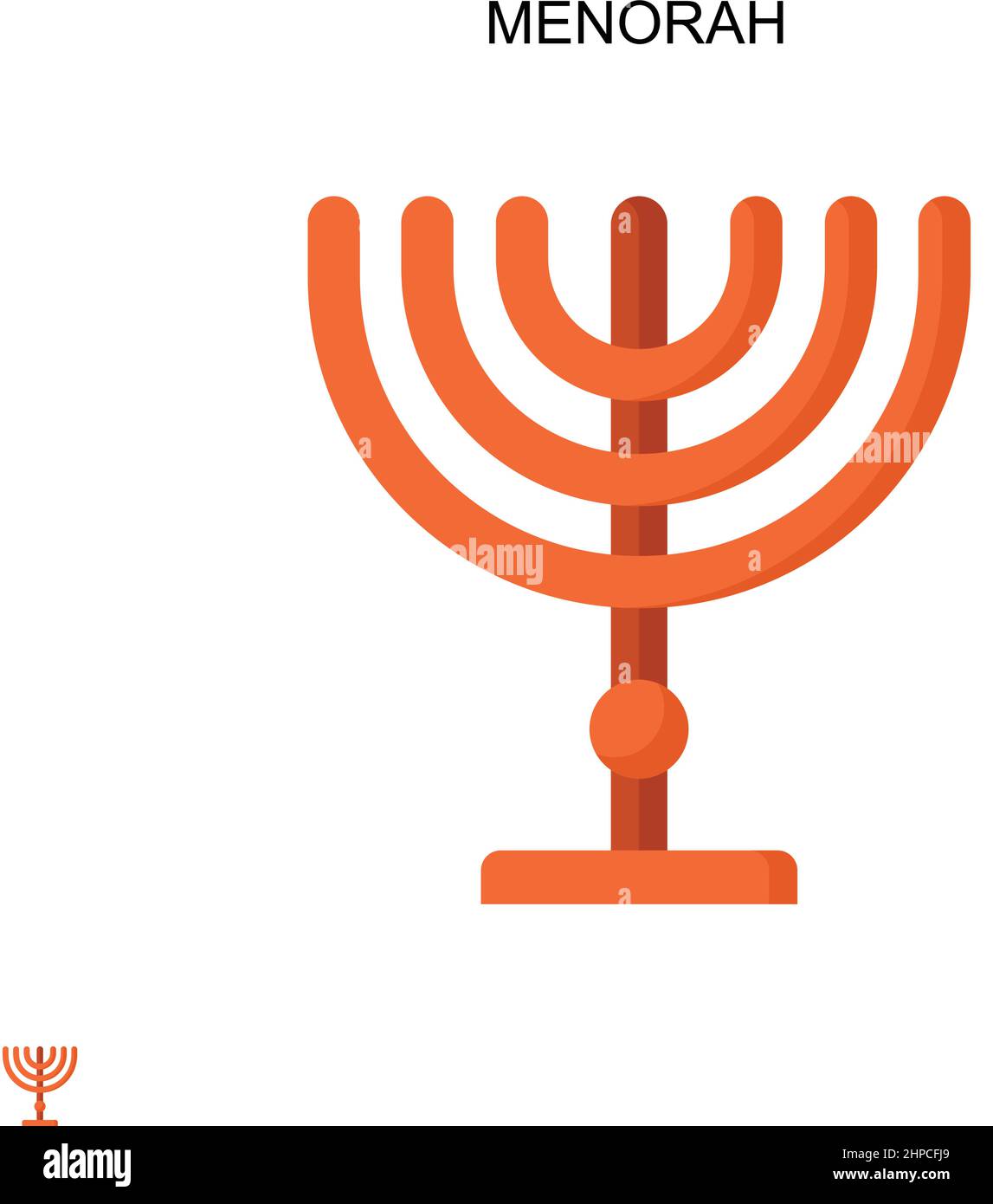 Menorah Simple Vector Icon Illustration Symbol Design Template For Web