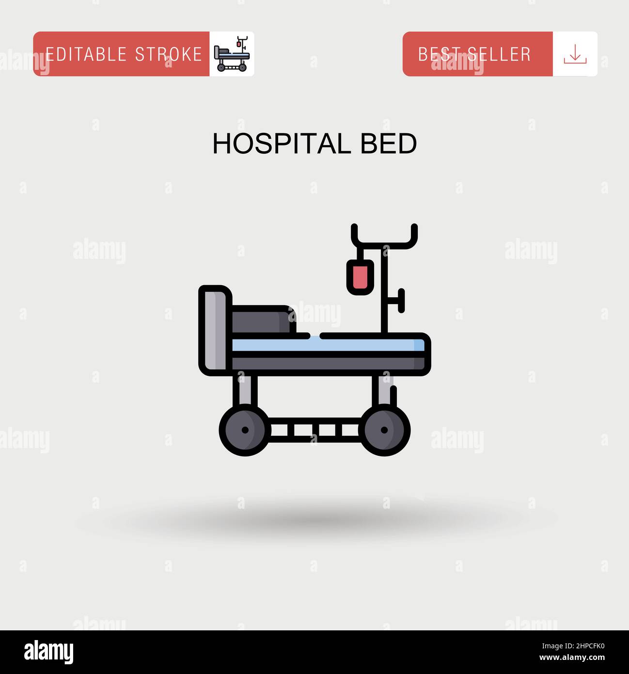 Hospital bed icon hi-res stock photography and images - Alamy