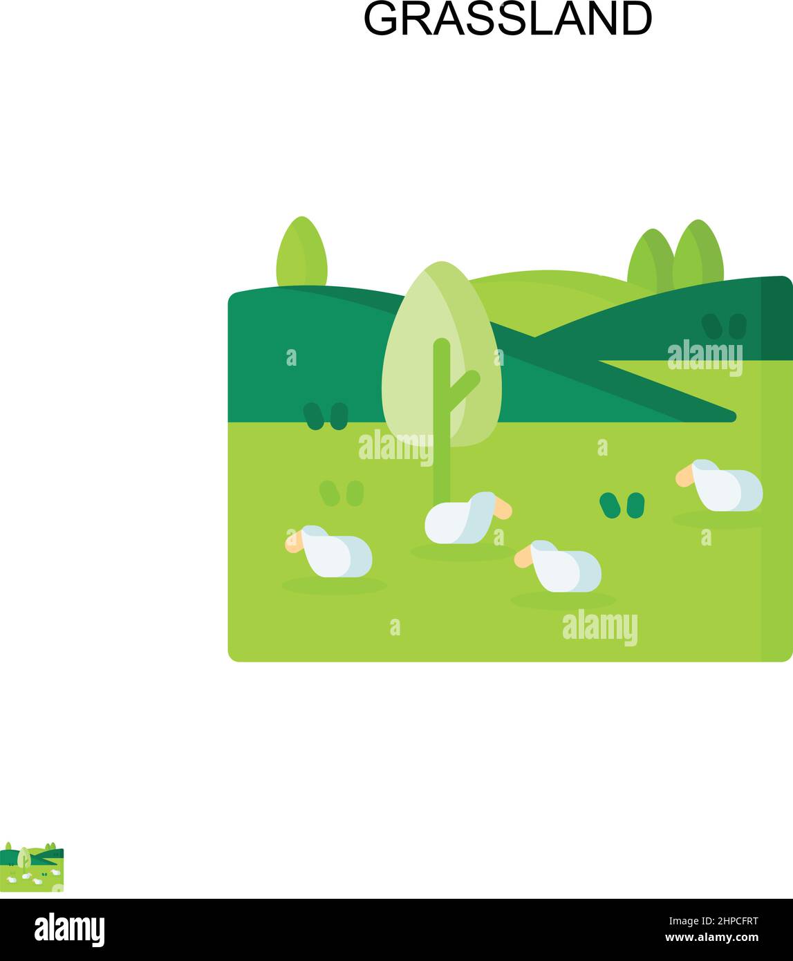 Grassland Simple Vector Icon Illustration Symbol Design Template For Web Mobile Ui Element