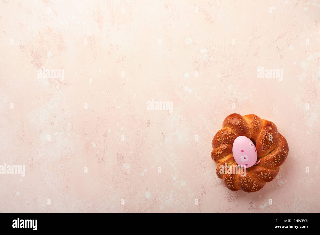 Spanish Easter cake. Traditional mona de pascua typical in Spain with ...