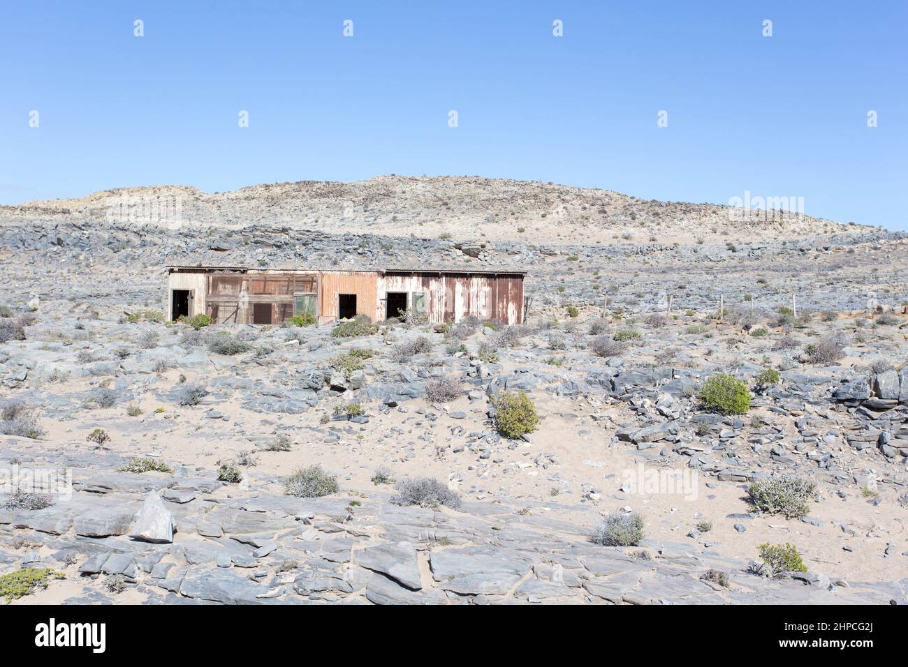 Pomona, Namibia - August 16, 2018: view of ruins in Pomona, abandoned ...