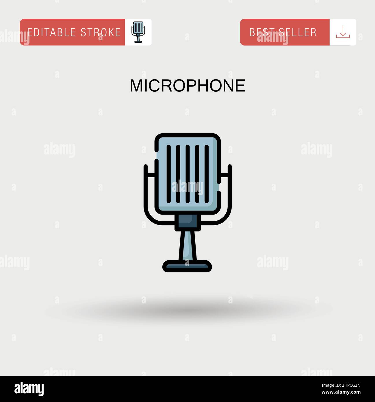 Microphone Simple vector icon Stock Vector Image & Art - Alamy
