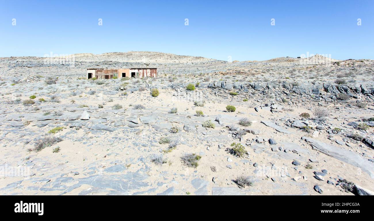 Pomona, Namibia - August 16, 2018: view of ruins in Pomona, abandoned ...