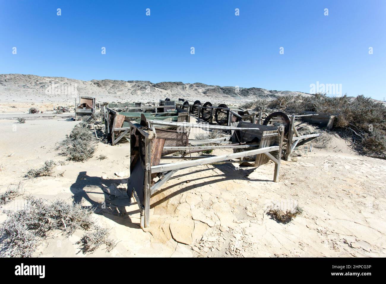 Pomona, Namibia - August 16, 2018: view of ruins in Pomona, abandoned ...