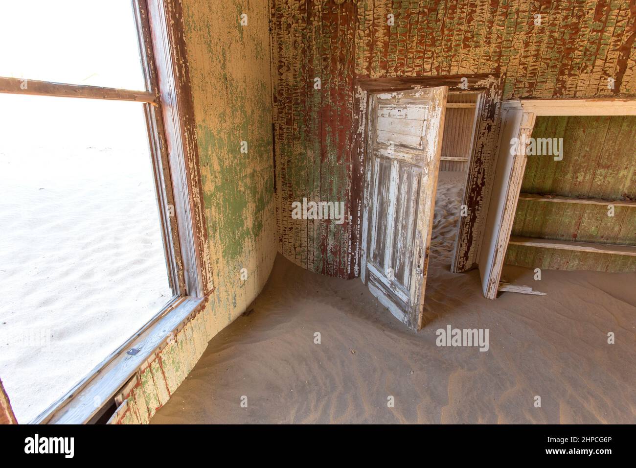 Pomona, Namibia - August 16, 2018: view of ruins in Pomona, abandoned ...
