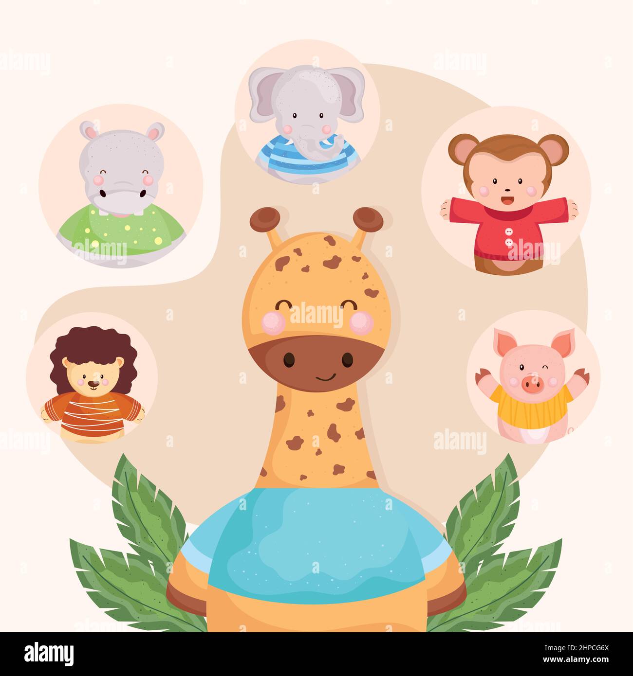 poster with giraffe Stock Vector Image & Art - Alamy