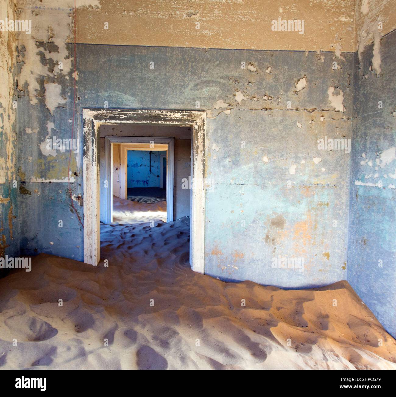 Pomona, Namibia - August 16, 2018: view of ruins in Pomona, abandoned ...