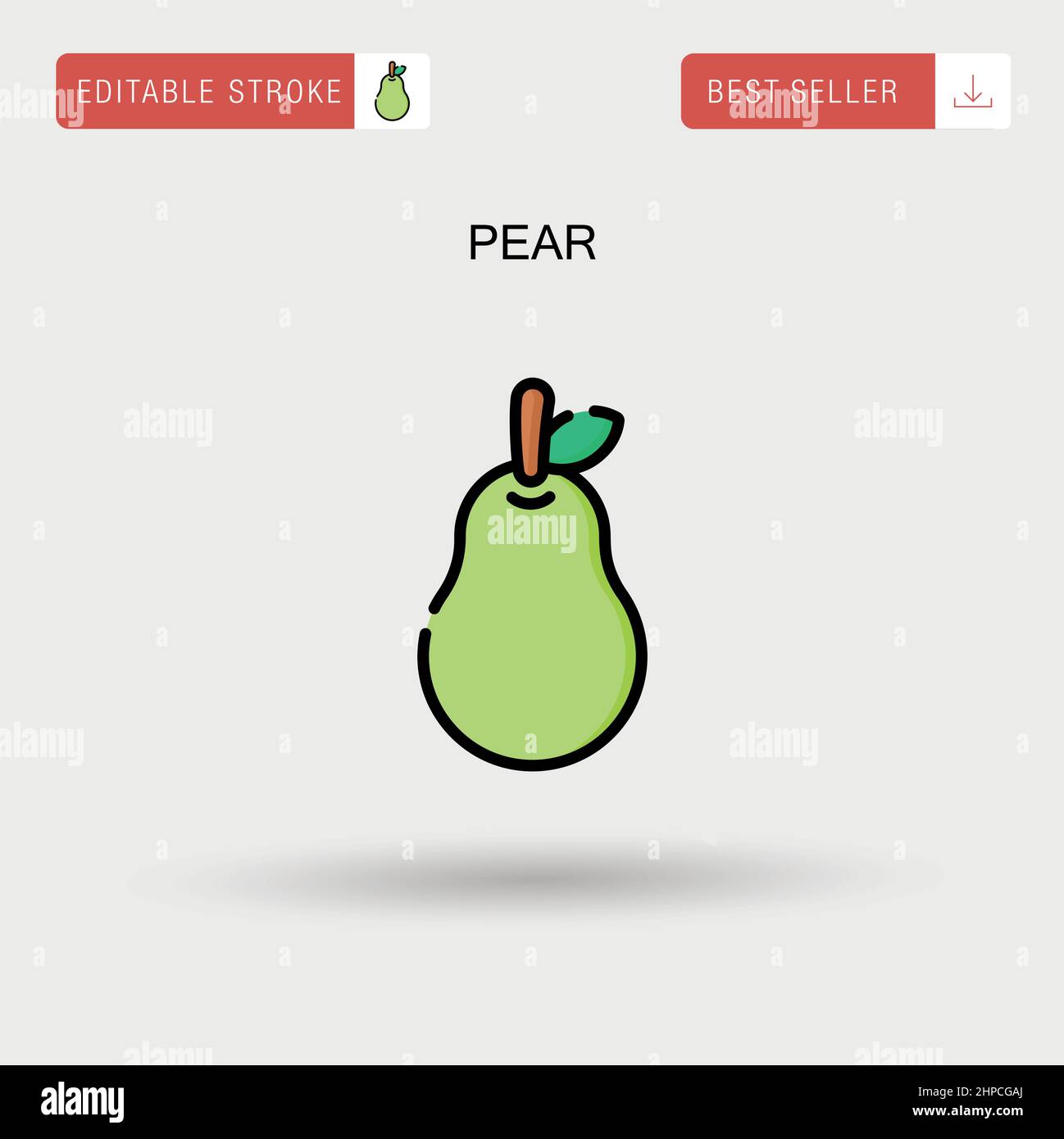 Fresh ripe pears leaves Stock Vector Images - Alamy