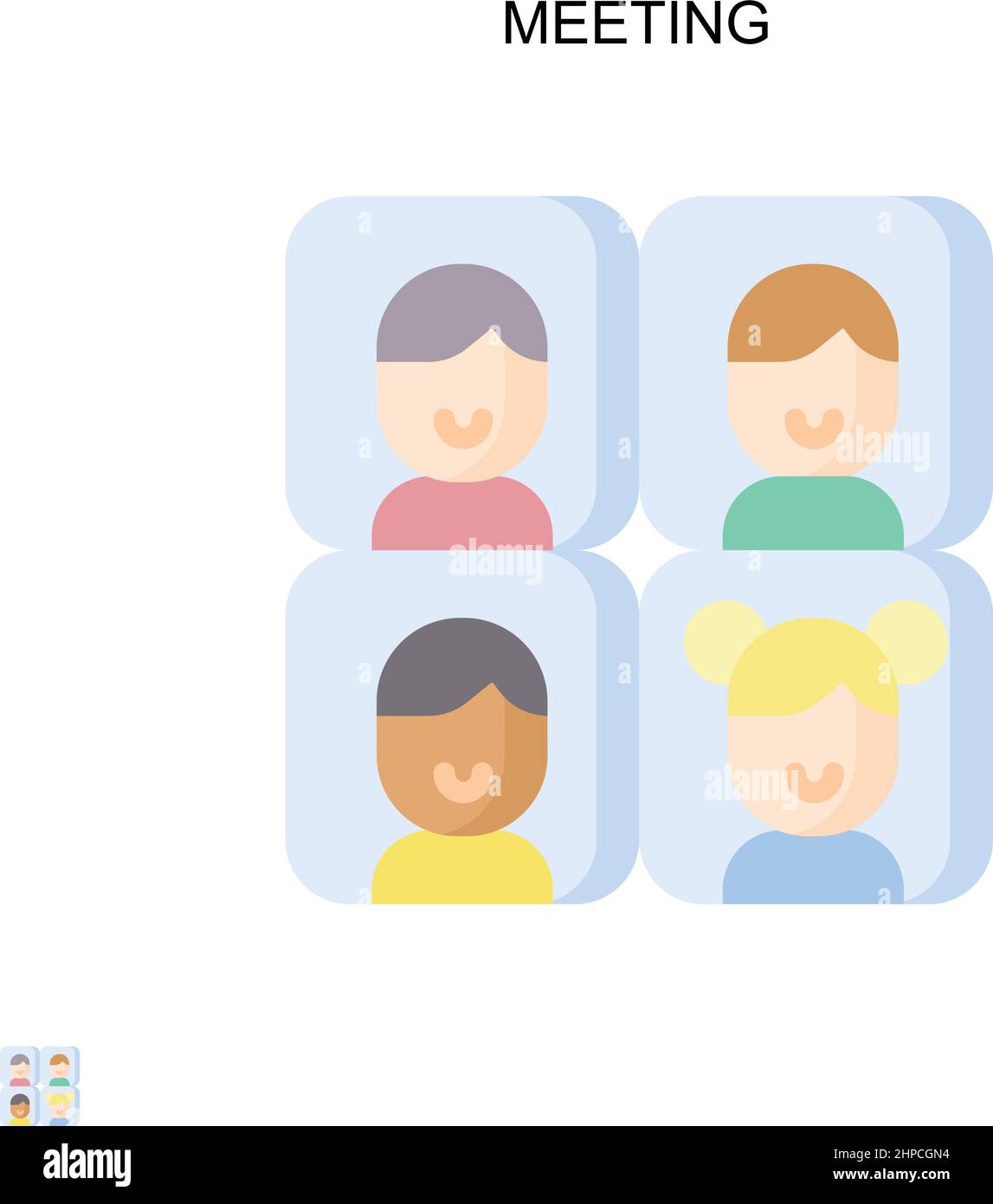 Meeting Simple vector icon. Illustration symbol design template for web ...