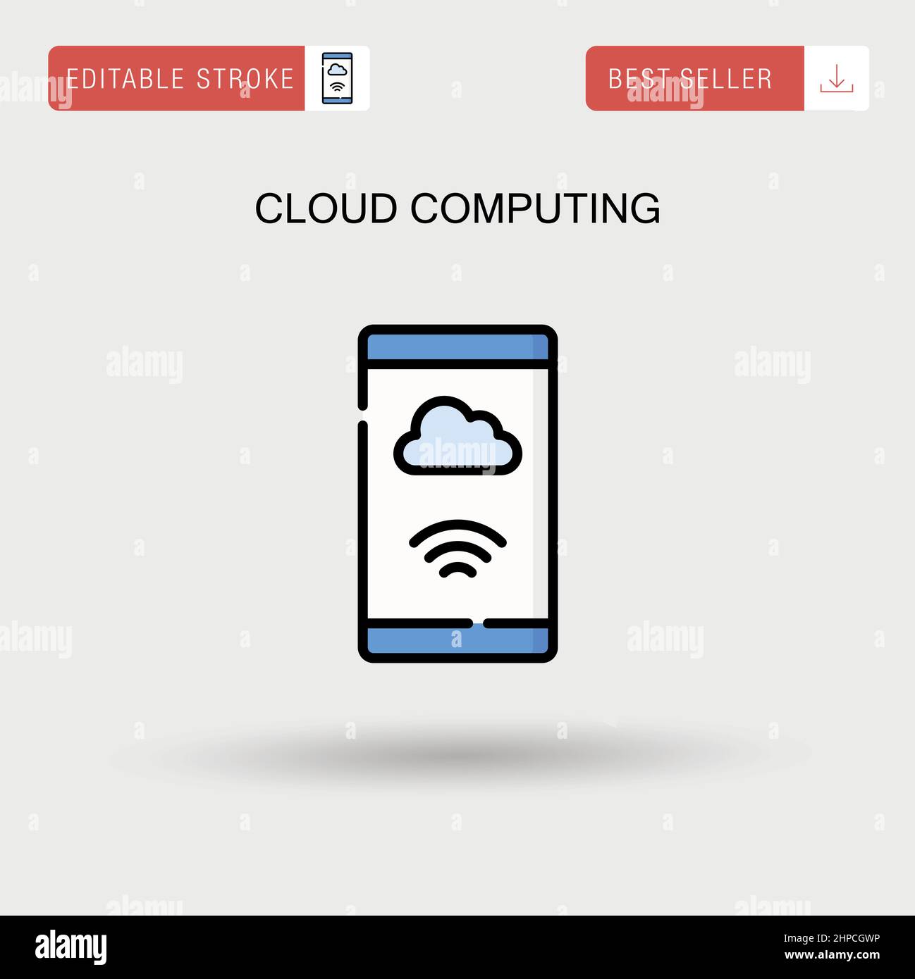 Cloud computing Simple vector icon Stock Vector Image & Art - Alamy