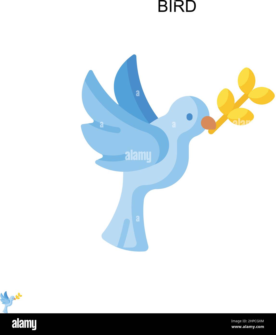 Bird Simple vector icon. Illustration symbol design template for web ...