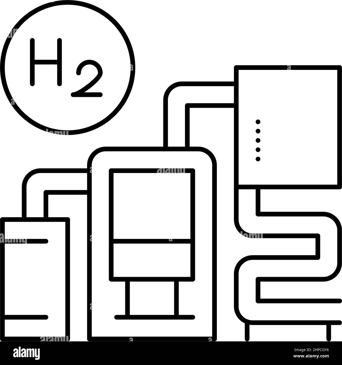 ammonia production line icon vector illustration Stock Vector Image ...