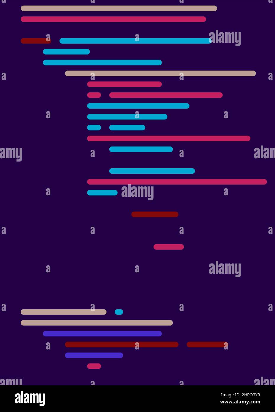 Cartoon coding simulated lines vector illustration Stock Vector Image ...
