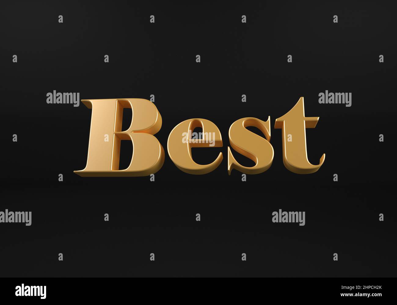 Isolated Golden Word best on Balck Background, 3D illustration Stock ...