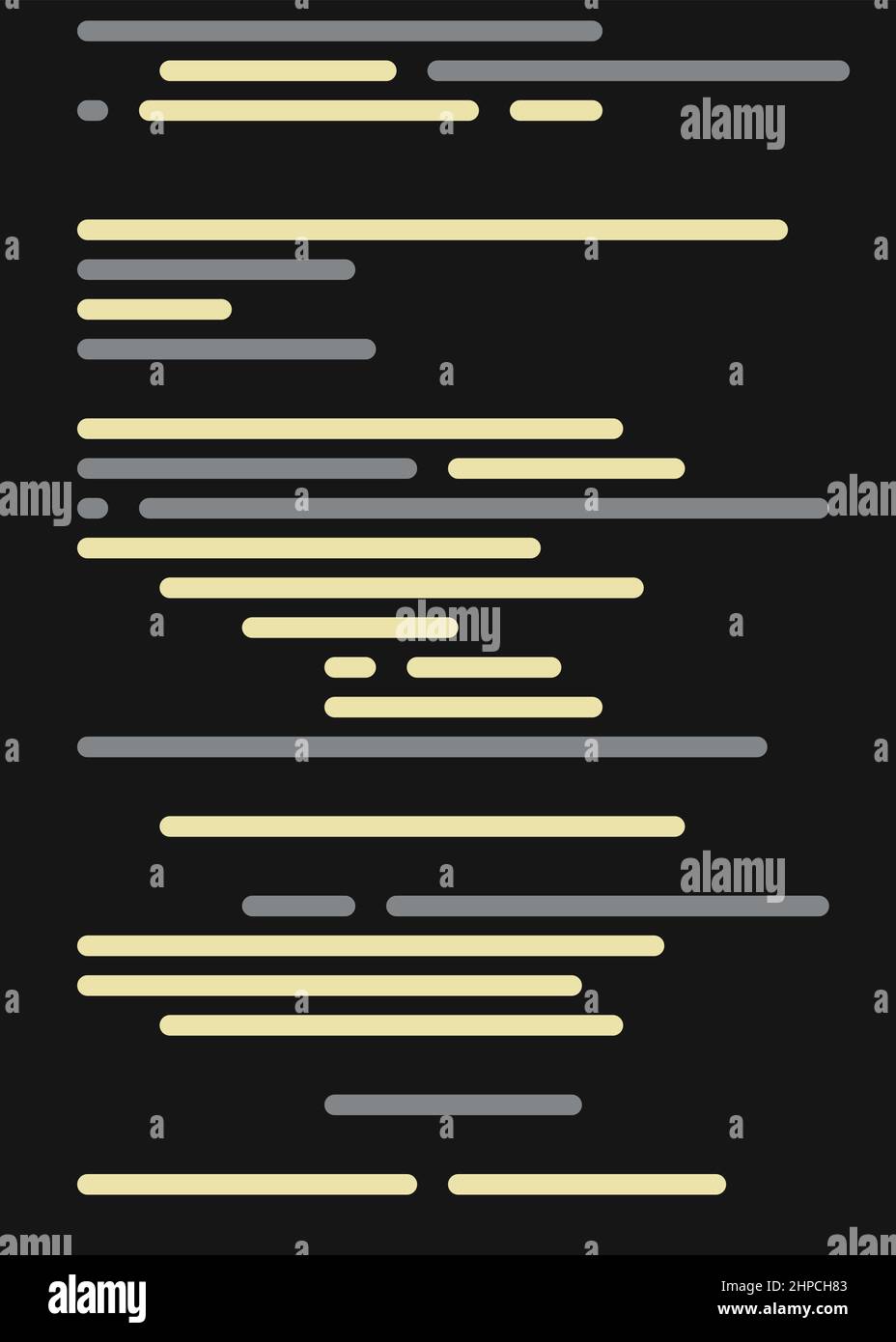 Cartoon coding simulated lines vector illustration Stock Vector Image ...
