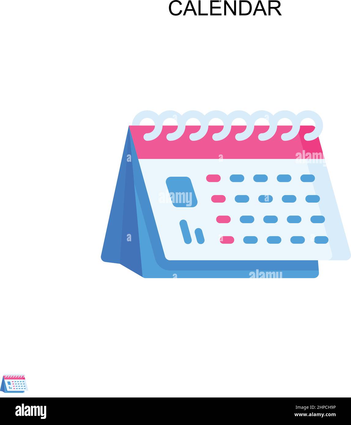 Calendar Simple vector icon. Illustration symbol design template for ...